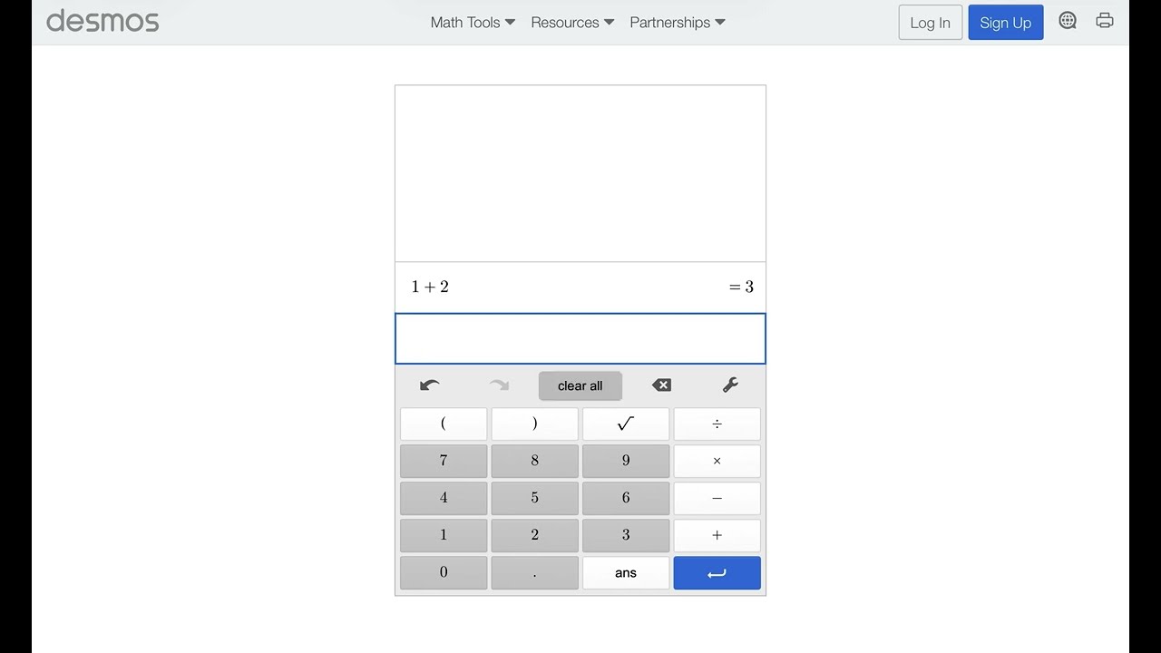 How to use the Desmos Four Function Calculator
