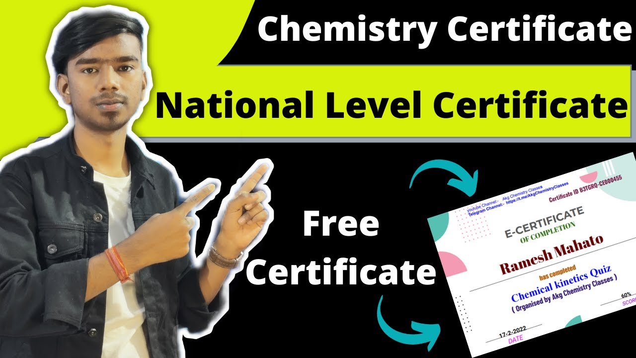 Chemistry Certificate | Chemistry Free Certificate | #certificate