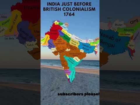 Map of India just before British Colonialism 1764