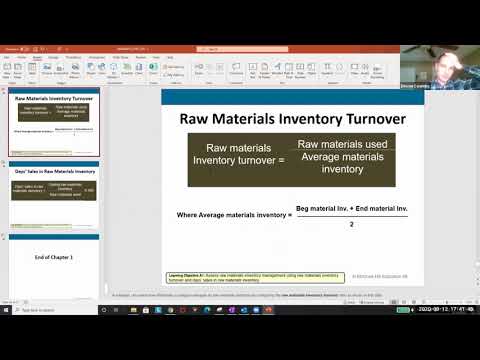 Inventory Turnover and Days' Sales in Raw Materials Inventory - Managerial Accounting