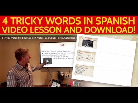 4 Tricky Medical Spanish Words: Back, Butt, Rate & Screening in Spanish