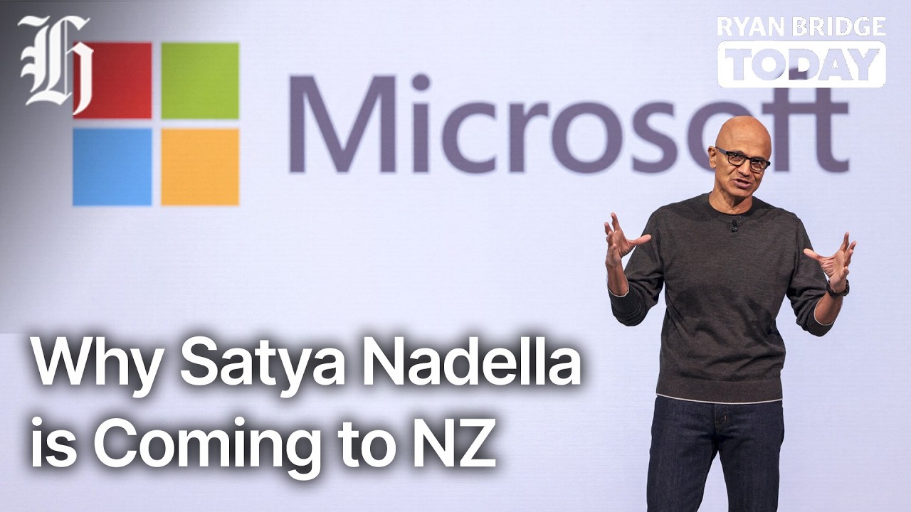 Why the CEO of Microsoft is visiting NZ | Ryan Bridge TODAY