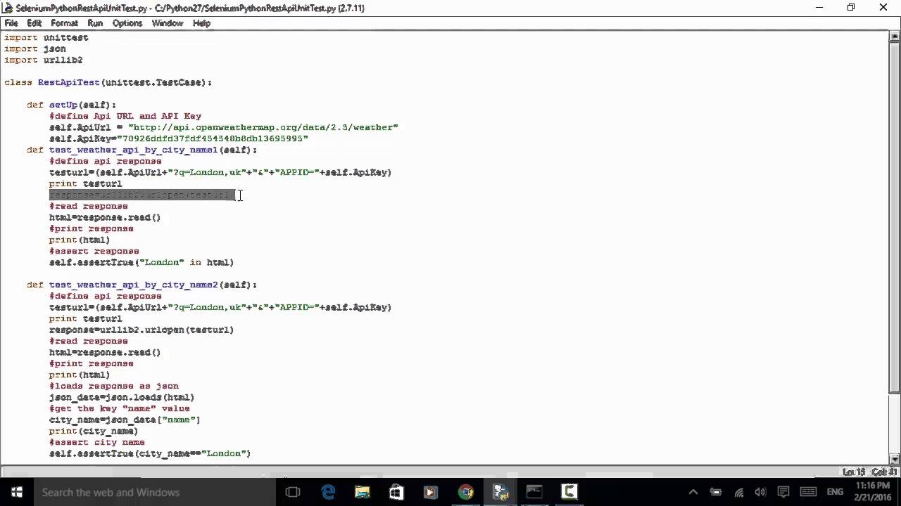 Selenium Python Webdriver Tutorial - REST API Testing