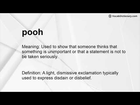pooh Meaning