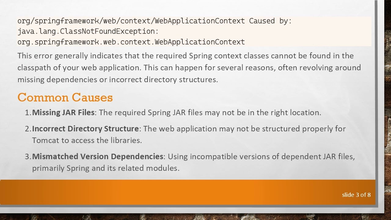 Resolving the java.lang.ClassNotFoundException for Spring in Tomcat Web Apps