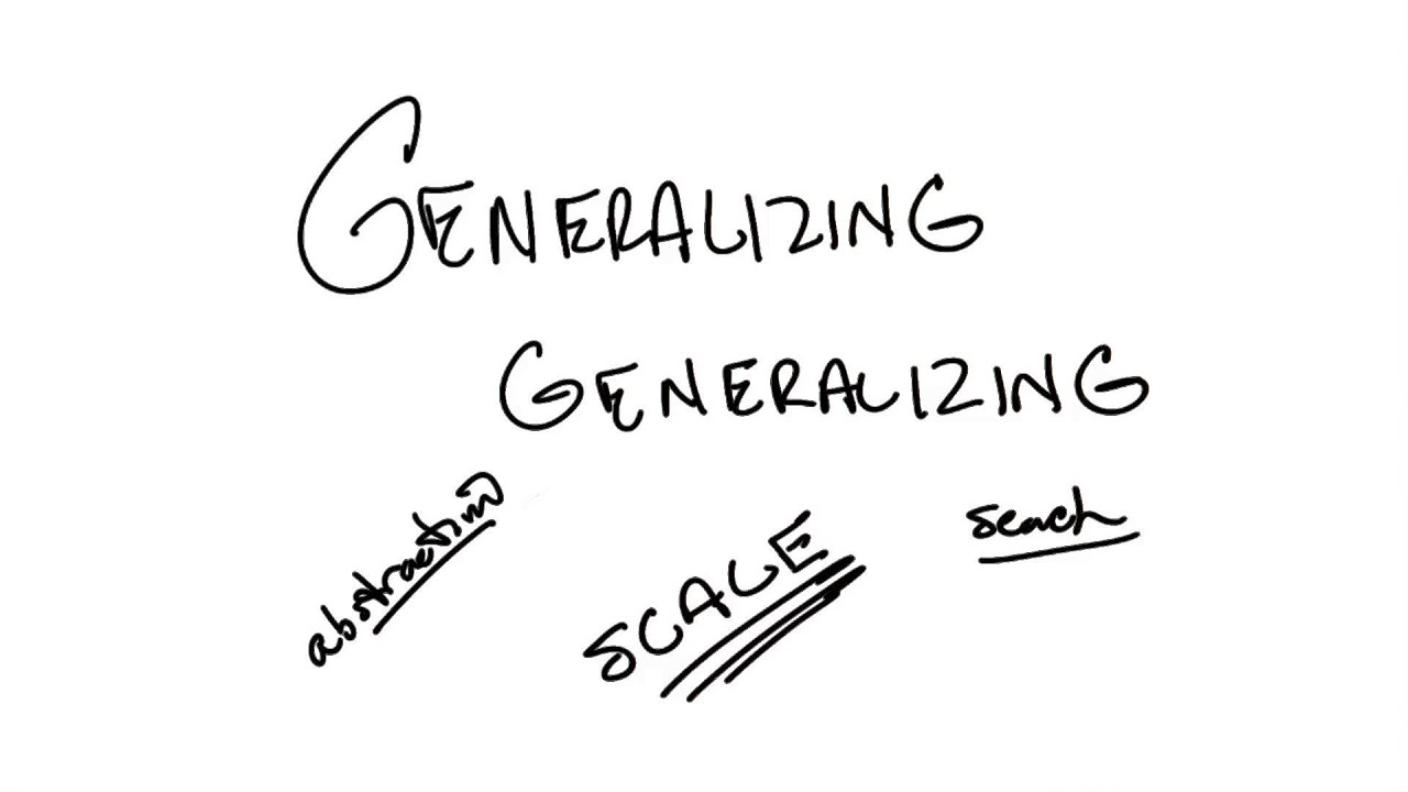 Generalizing Generalizing
