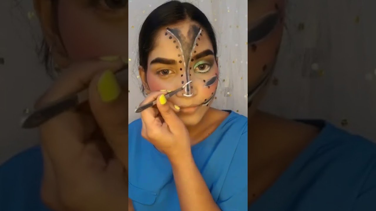 Creepy doll🧵🪡 face art #6 #shorts #faceart