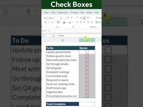 ADD Check Boxes to Your Excel Spreadsheet FAST!