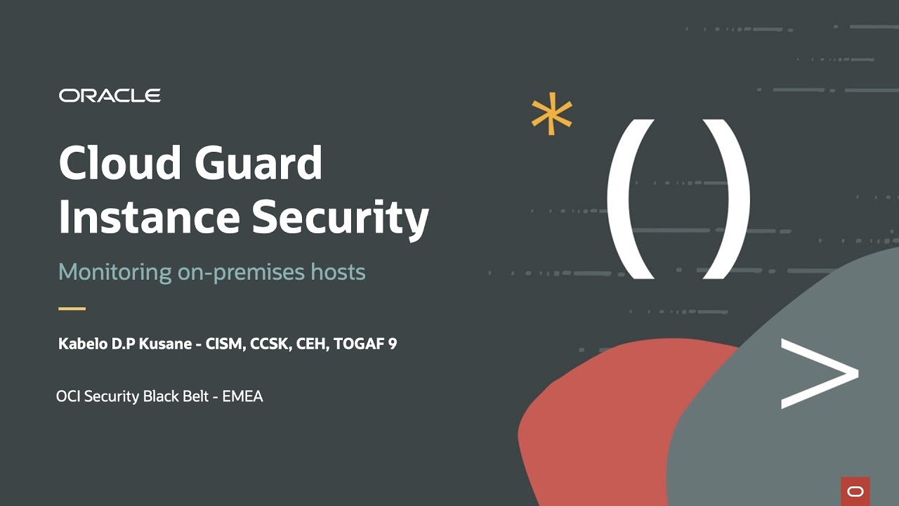 Cloud Guard Instance Security: Monitoring On-Premises Hosts