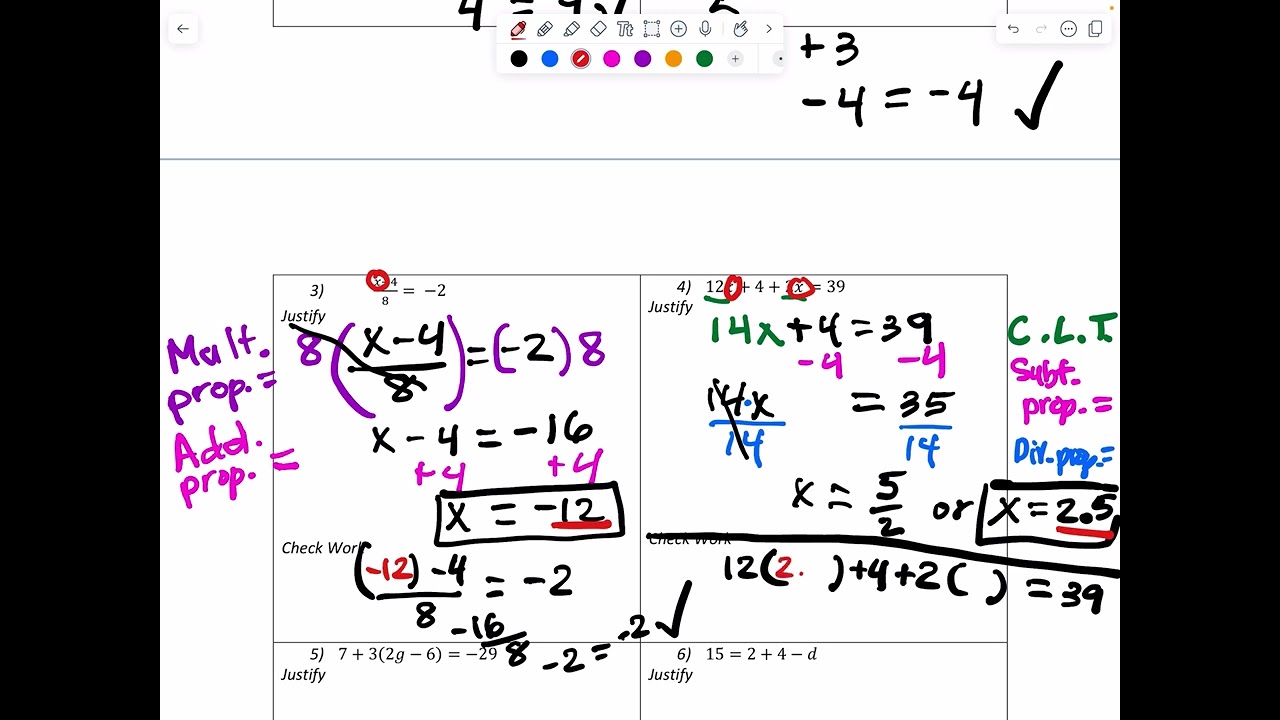 SM1A Notes 2b Solving Multi-Step Equations