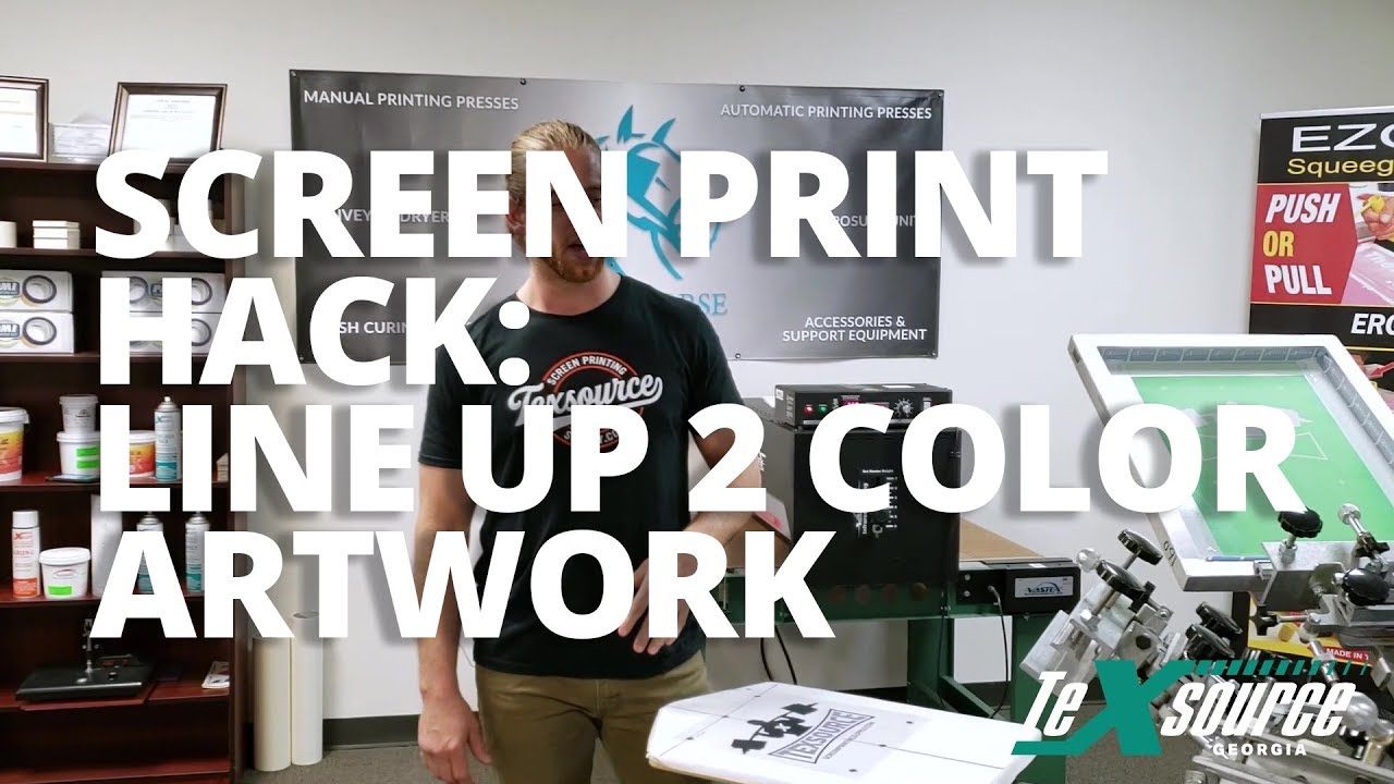 Screen Printing Hack - Lining Up Two Color Artwork