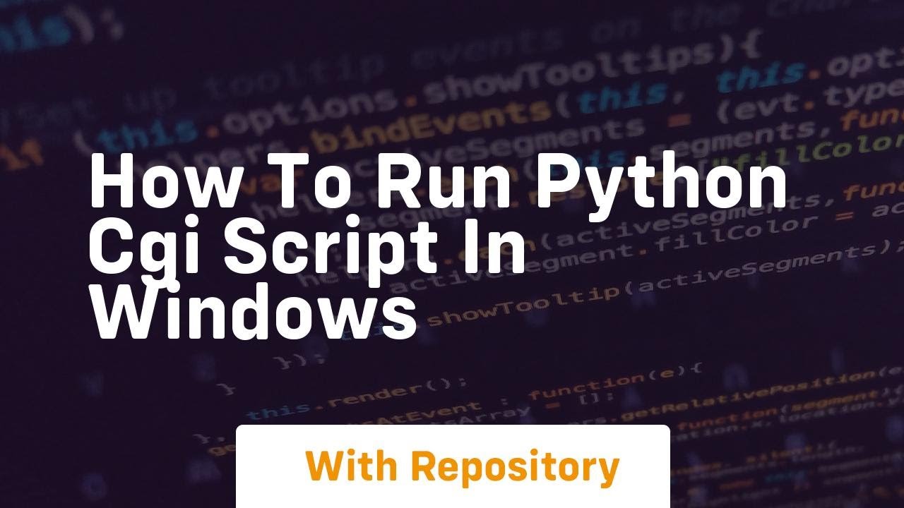 how to run python cgi script in windows