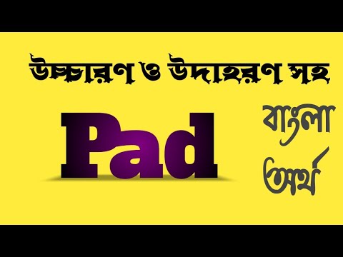 Word Meaning of Pad । Pad এর বাংলা অর্থ @bangladictionary
