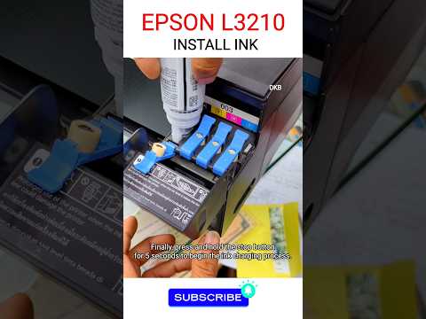 How to Install Ink Epson L3210 Printer #technical #shorts #l3210