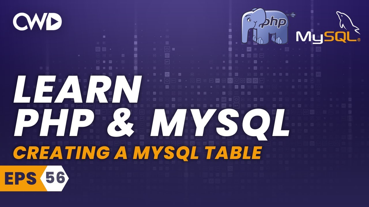 Creating a MySQL table | PHP for beginners | Learn PHP | PHP Programming | Learn PHP in 2020
