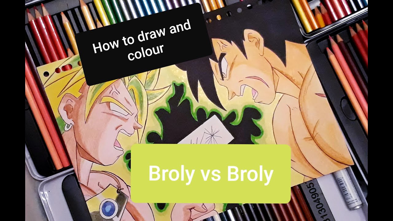 Wendel's Artwork Video 99 - How To Draw & Color Broly vs Broly