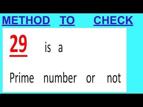 29 is a Prime number or not