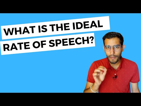 What is the ideal rate of speech?