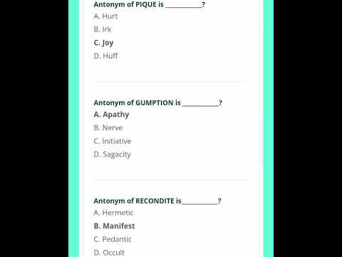 English MCQs