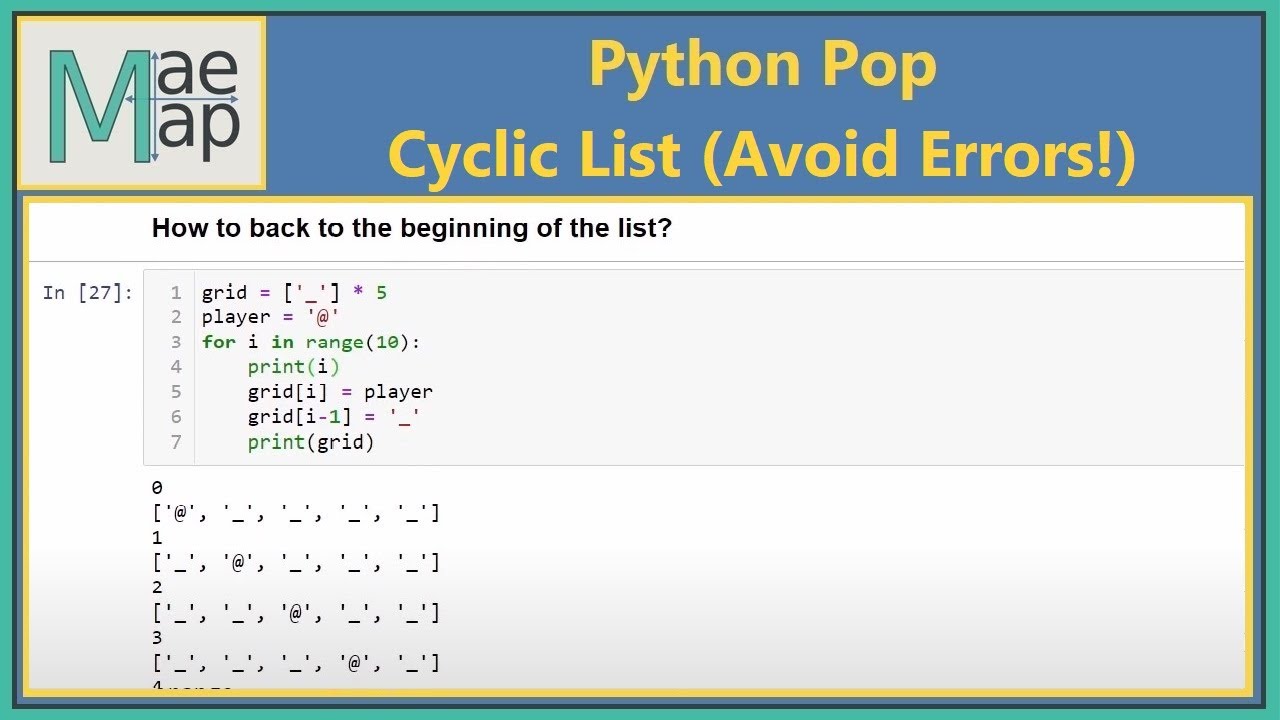 Python Pop: Cyclic Lists (Avoid Index Errors)