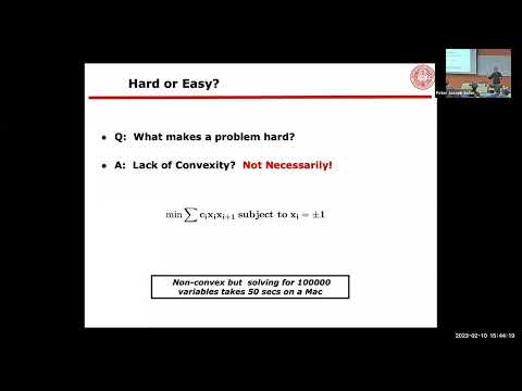 Easy, hard or convex?: The role of sparsity and structure in control oriented machine learning
