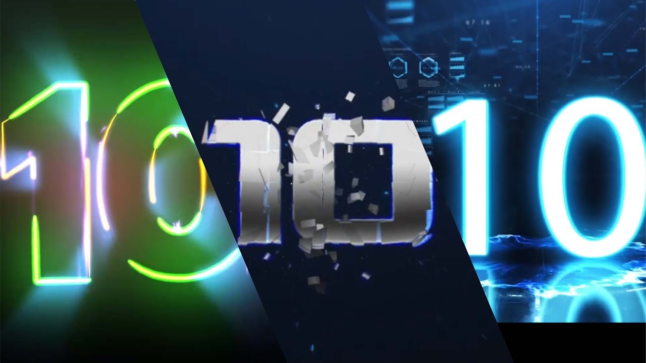 High-definition shocking 10 seconds countdown ( 3 Countdowns )