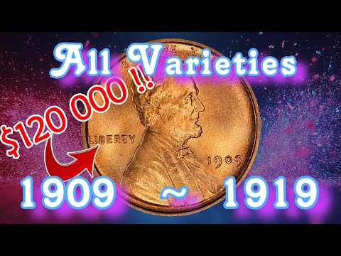 All Lincoln Cent Varieties From 1909 to 1919 Worth Money