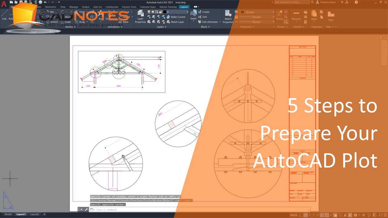 5 Steps to plot AutoCAD Drawing
