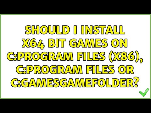 Should I install x64 bit games on C:Program Files (x86), C:Program Files or C:GamesGameFolder?