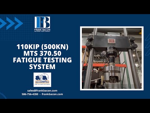 110KIP 500kN MTS 370.50 Fatigue Testing System With Flextest 40 and 647.50 Grips