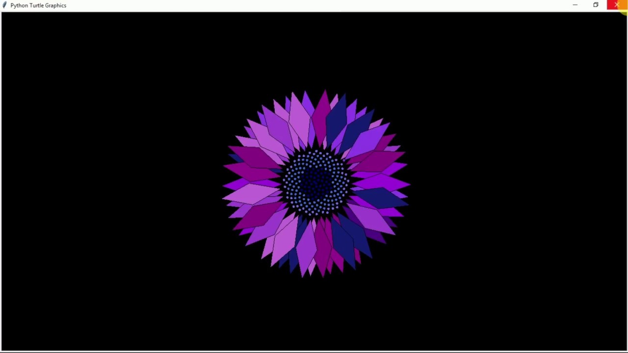 Phyllotaxis Flower | Turtle | Python