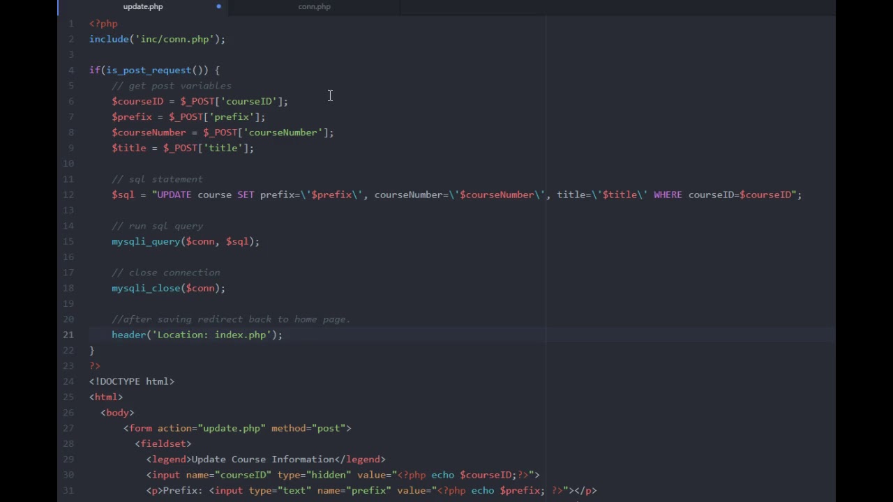 Creating a Database Application using the new MySQLi API