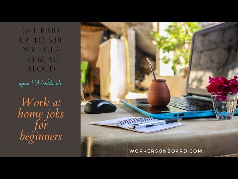 Get paid up to $30 per hour to read + W@H Job for Beginners