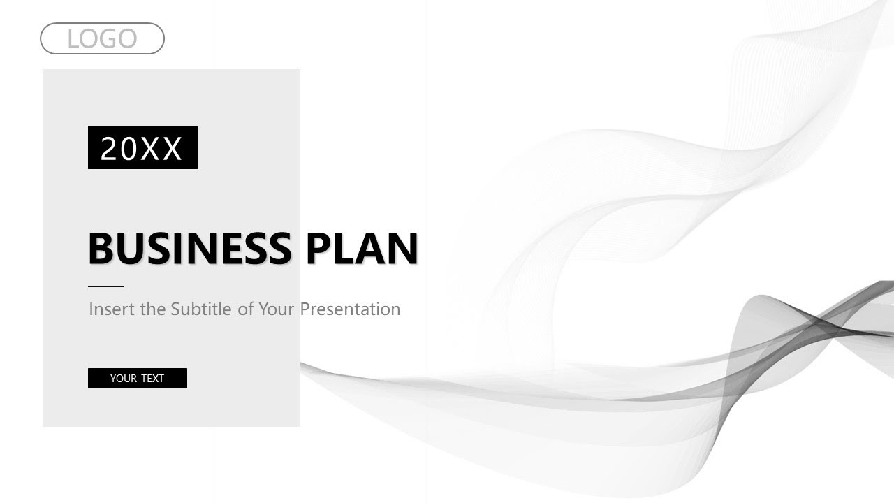 Example PPT Template Abstract Curve Business Plan