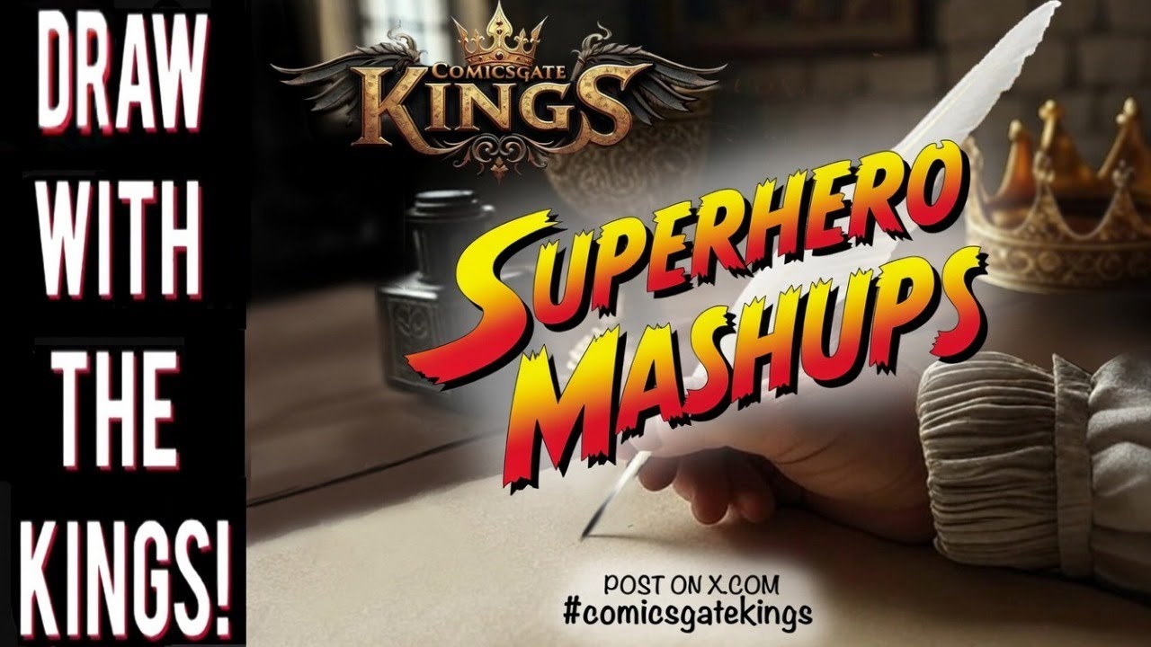 COMICSGATE KINGS!  Let's Draw SUPERHERO MASH UPS!