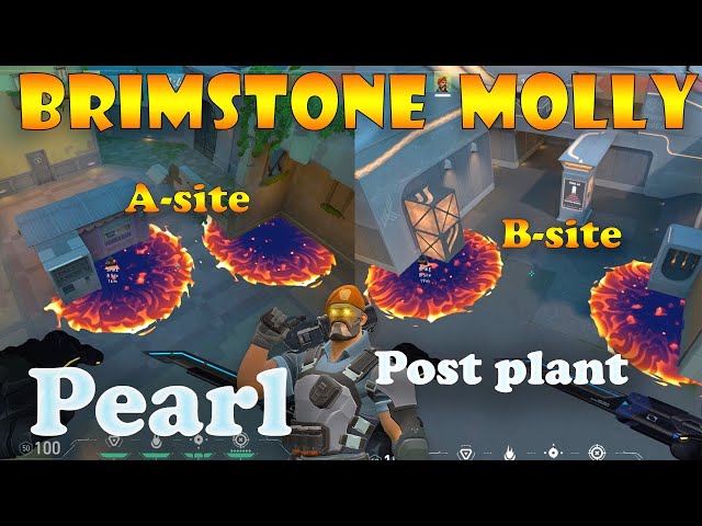 Best Brimstone molly lineups for Pearl in Valorant