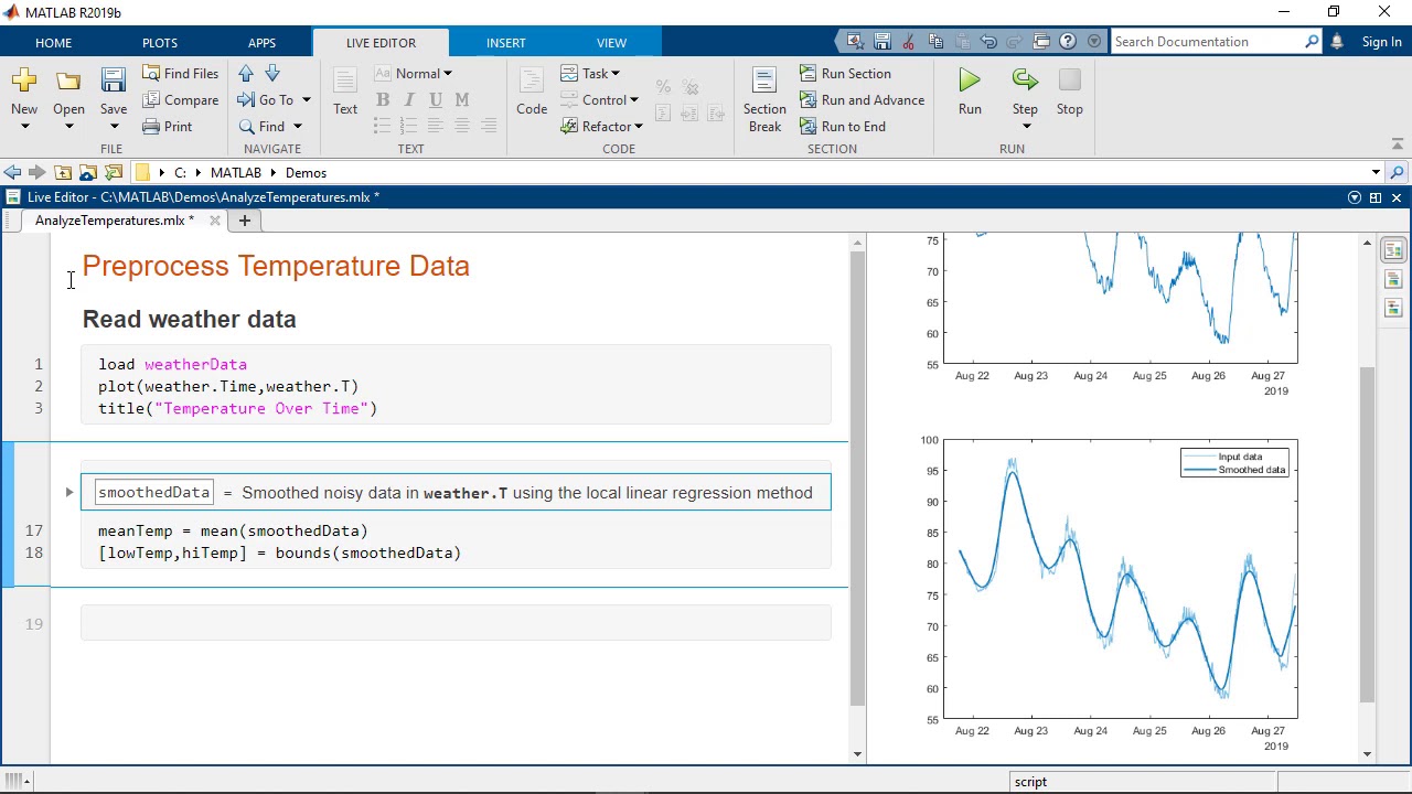 Using Live Editor Tasks