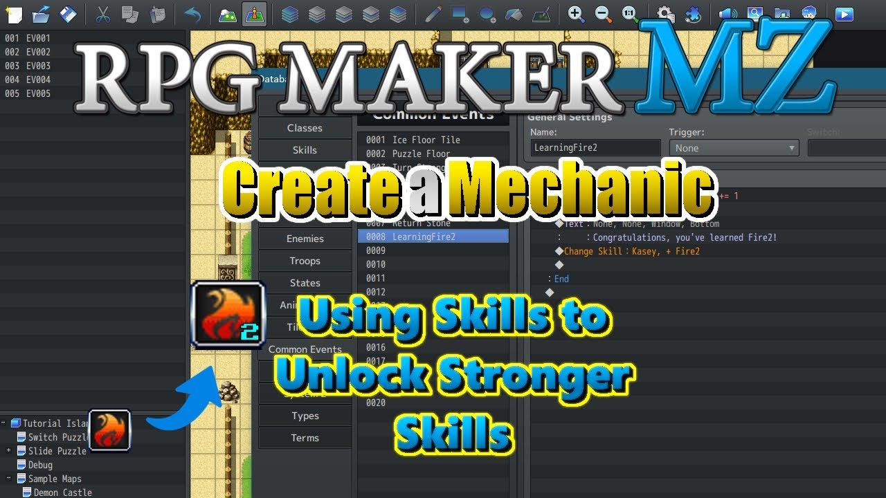Create-a-Mechanic: Using Skills To Unlock Stronger Skills [RPG Maker MZ/MV Tutorial]