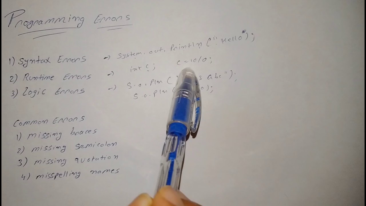 Programming Errors | Syntax, Runtime, Logical Errors| Hindi