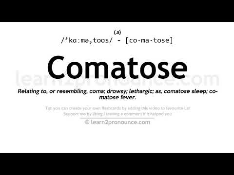 Aussprache Komatös | Definition von Comatose