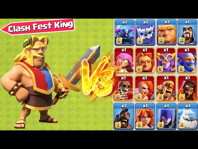Latest Clash Fest King Royal Pass hero skin in Clash of Clans