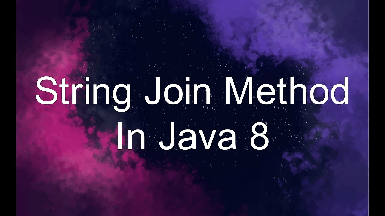 String Join Method In Java 8 Using Binod 😀