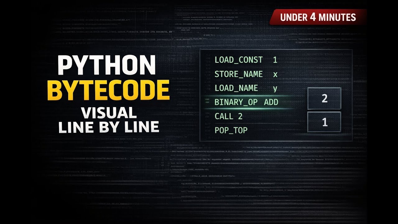 Python Bytecode Explained Visually Line by Line (dis module).