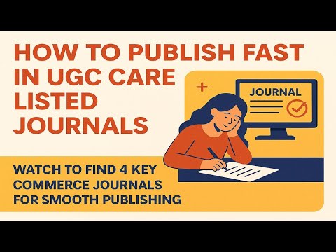 How to Publish fast in UGC Care Listed Journals in Tamil I 4 key UGC Care Listed Commerce Journals