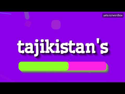 TAJIKISTAN'S - HOW TO PRONOUNCE IT!?