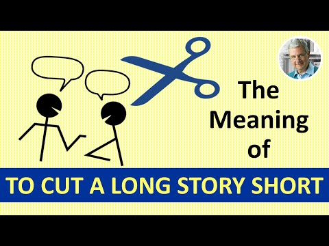 TO CUT A LONG STORY SHORT - Meaning (2 Examples)