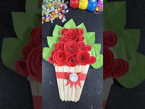 Beautiful home decor with ice cream spoons 🌺 #diy #craft #homemade
