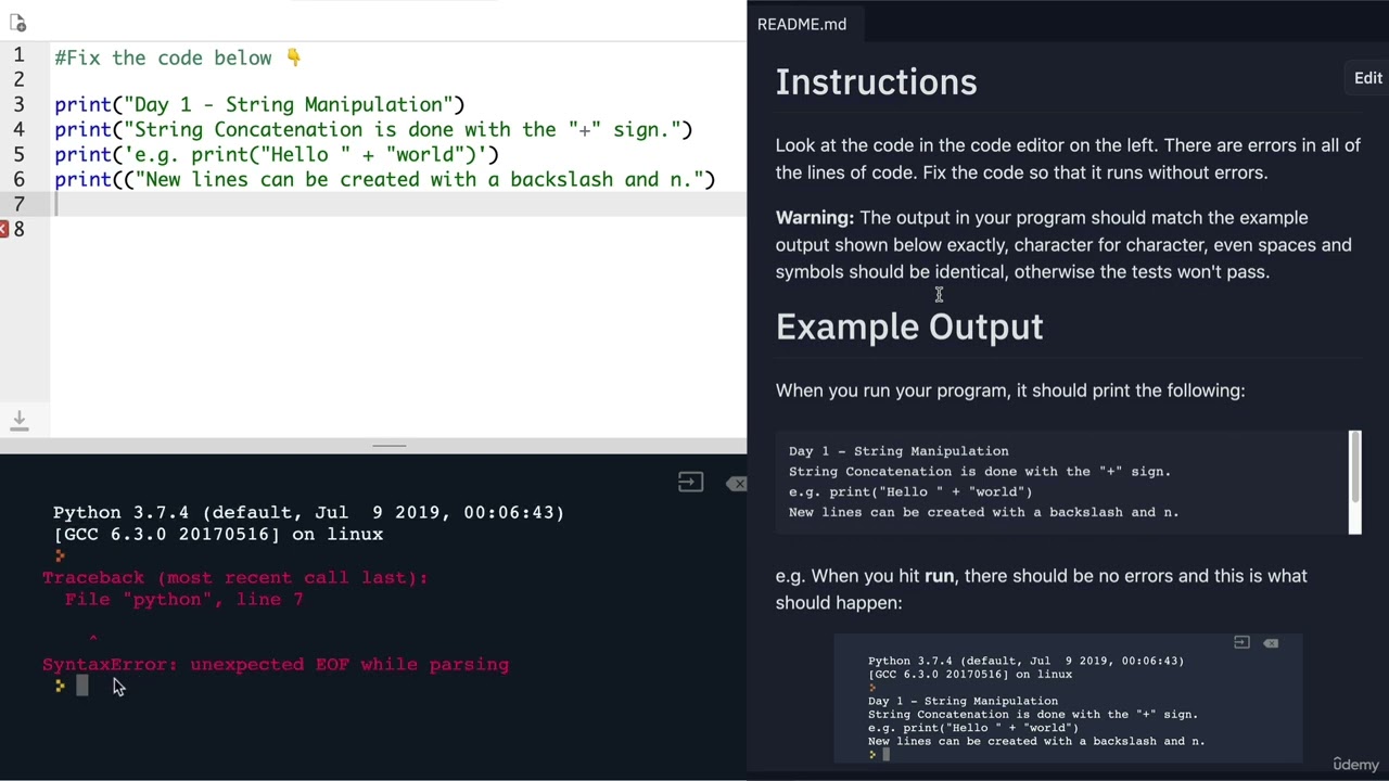 010 Interactive Coding Exercise Debugging Practice