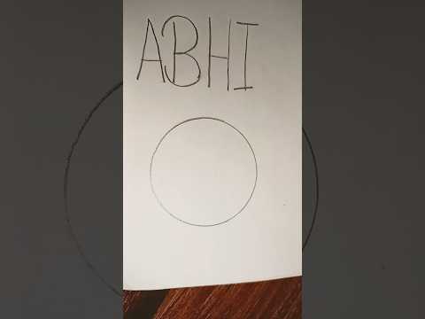 #Abhi name logo design 📝#comment your name #trending shorts #name #art #design#desi desi na bolya kr