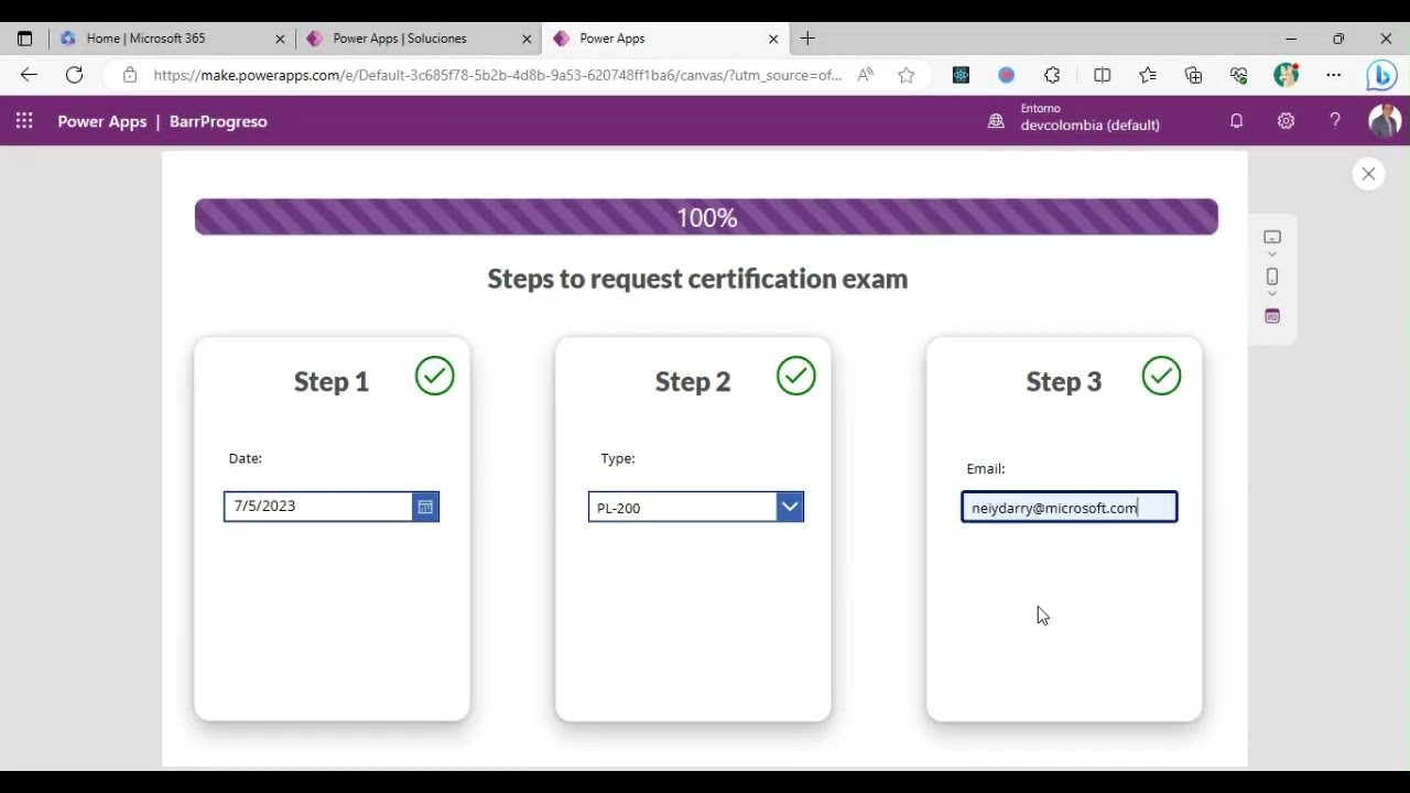 Purple Progress Bar - Component Power Apps